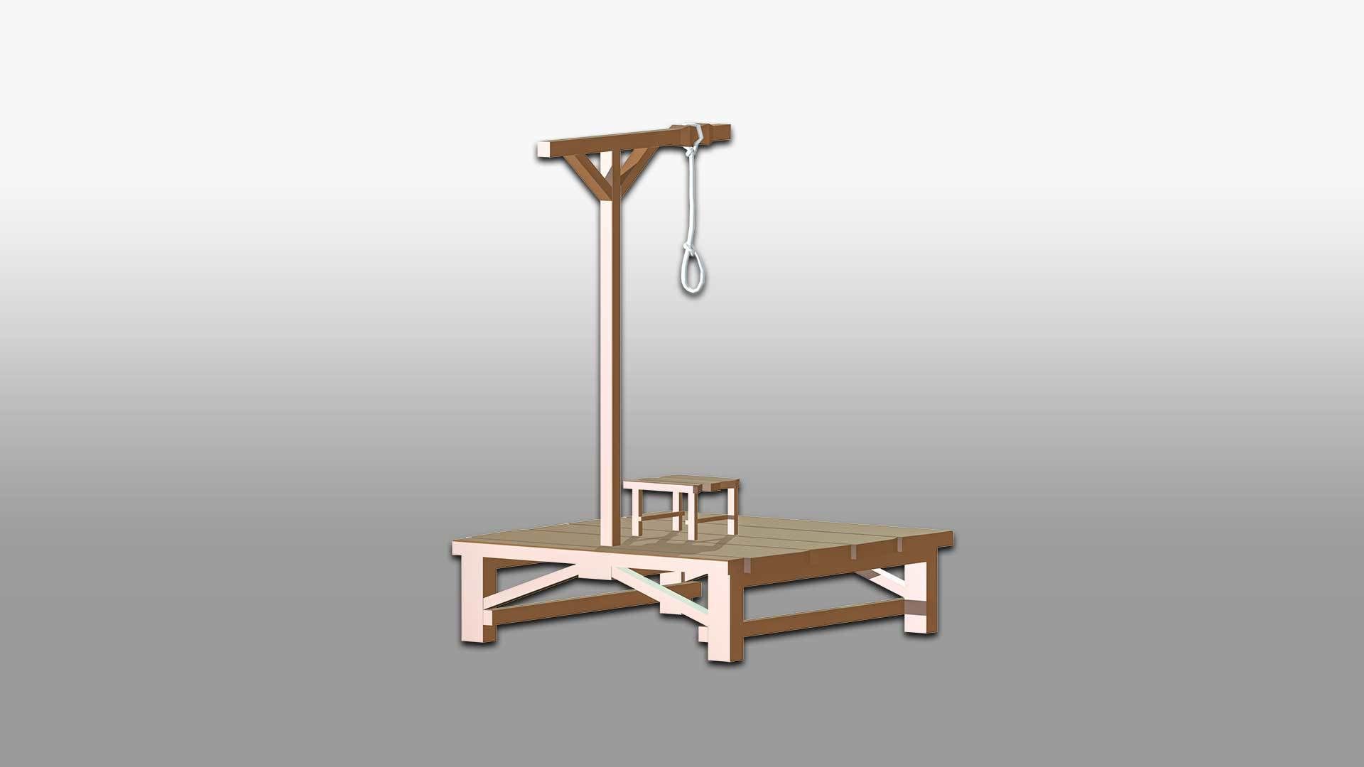 Wooden Hanging Gibbet 3D model | CGTrader