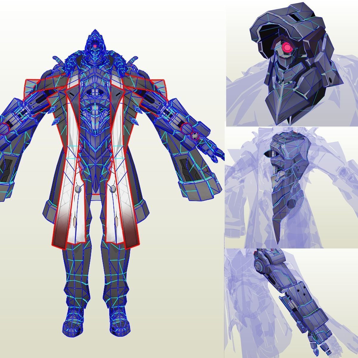 Svarog Honkai Star Rail template eva foam pepakura unfold 3D model 3D ...