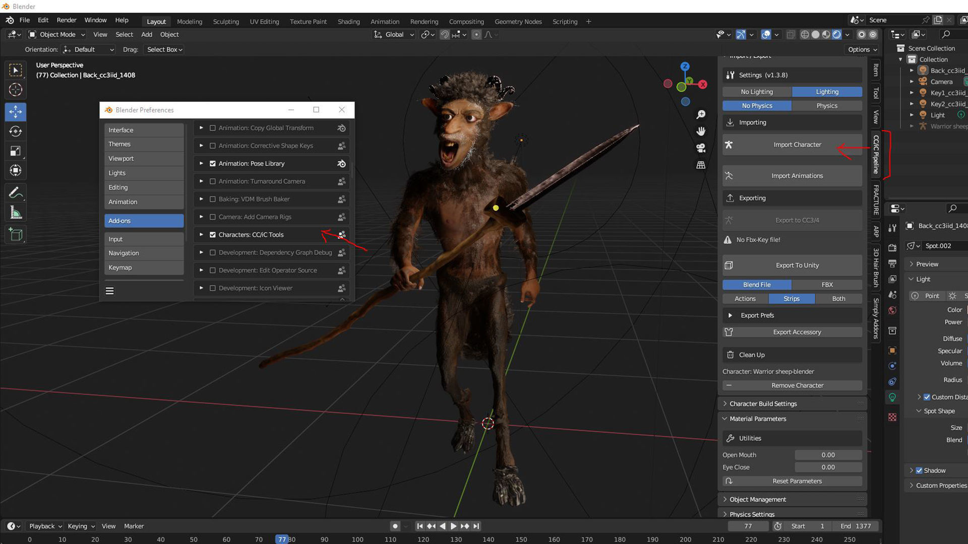 Warrior sheep High quality character full Rigged and Animated 3D model ...