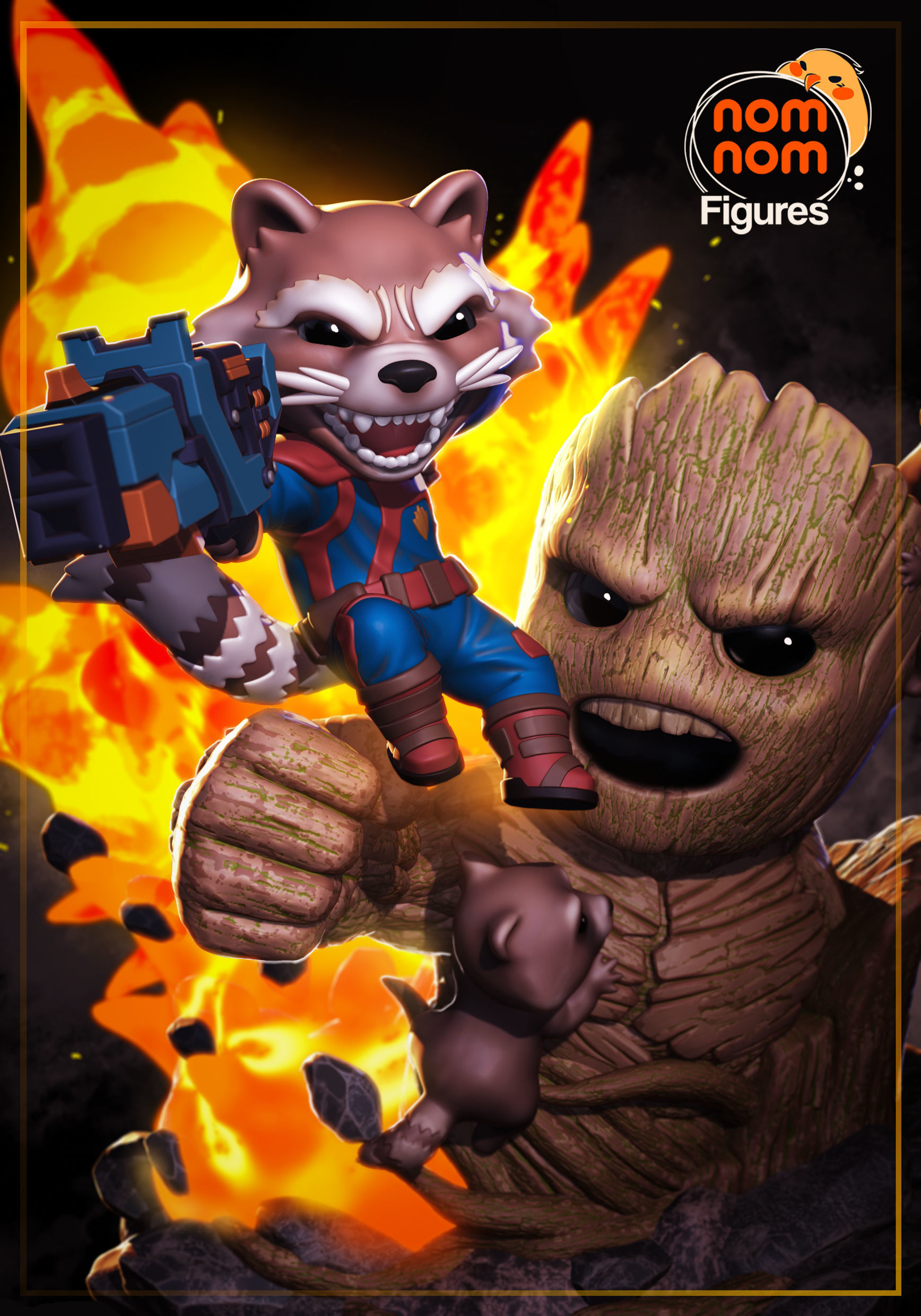 Chibi Rocket from Guardians of the Galaxy 3D model 3D printable | CGTrader