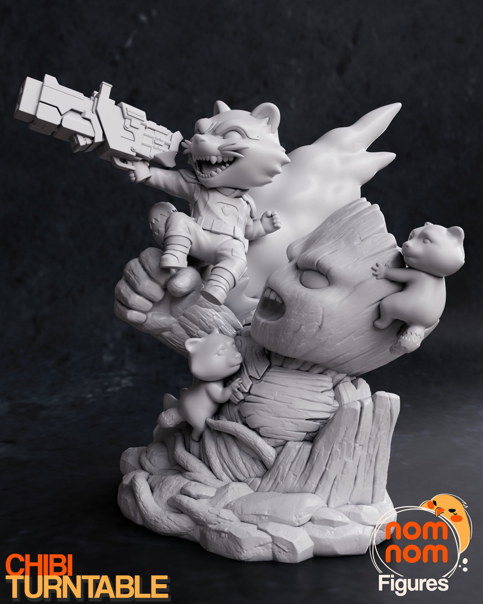 Chibi Rocket from Guardians of the Galaxy 3D model 3D printable | CGTrader