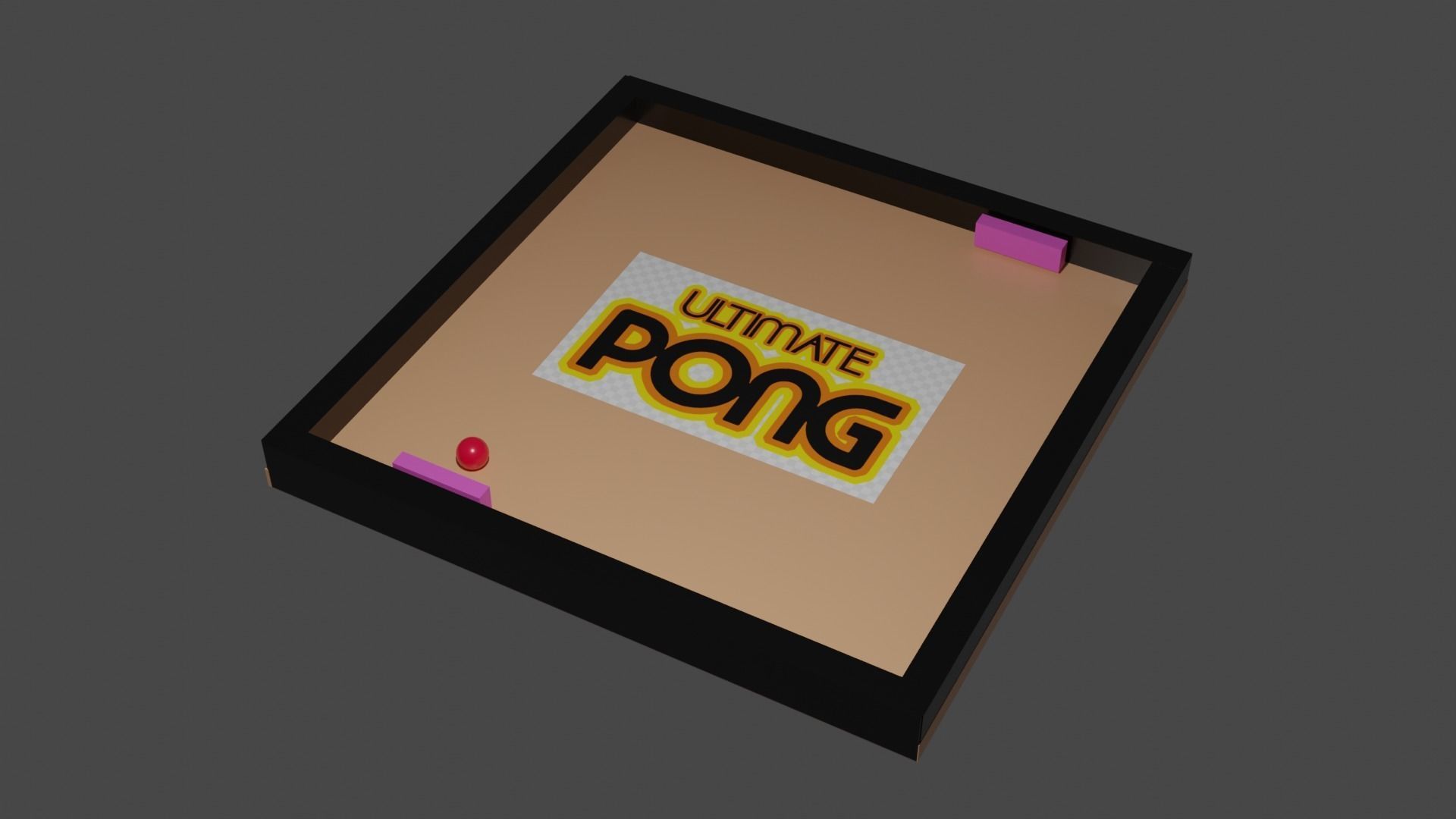Pong game model 3D model | CGTrader