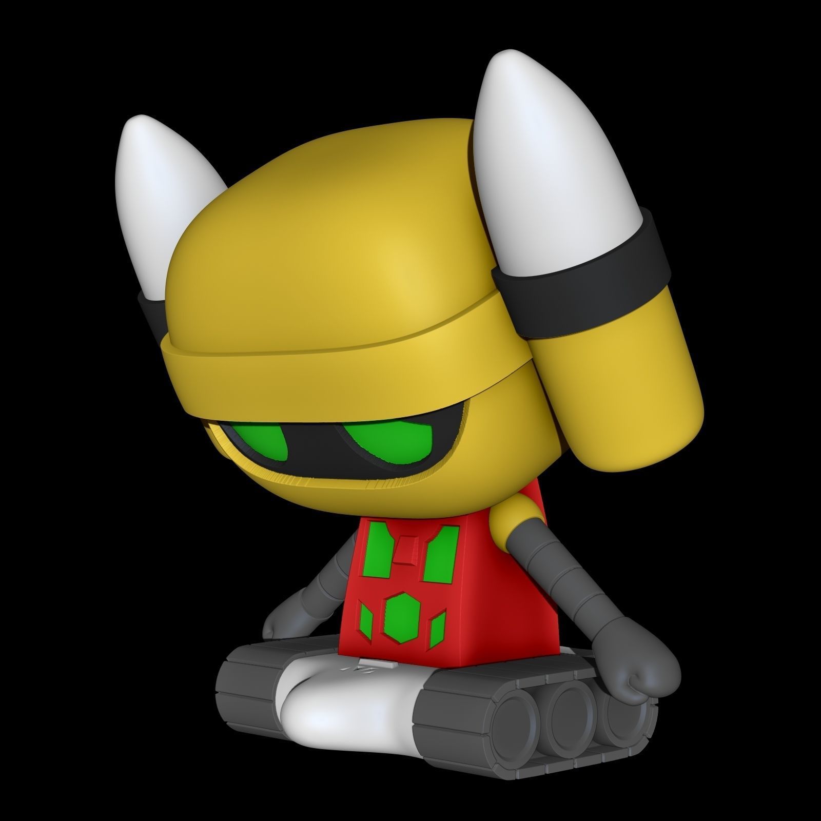 Sad Chibi Getter-3 3D model 3D printable | CGTrader