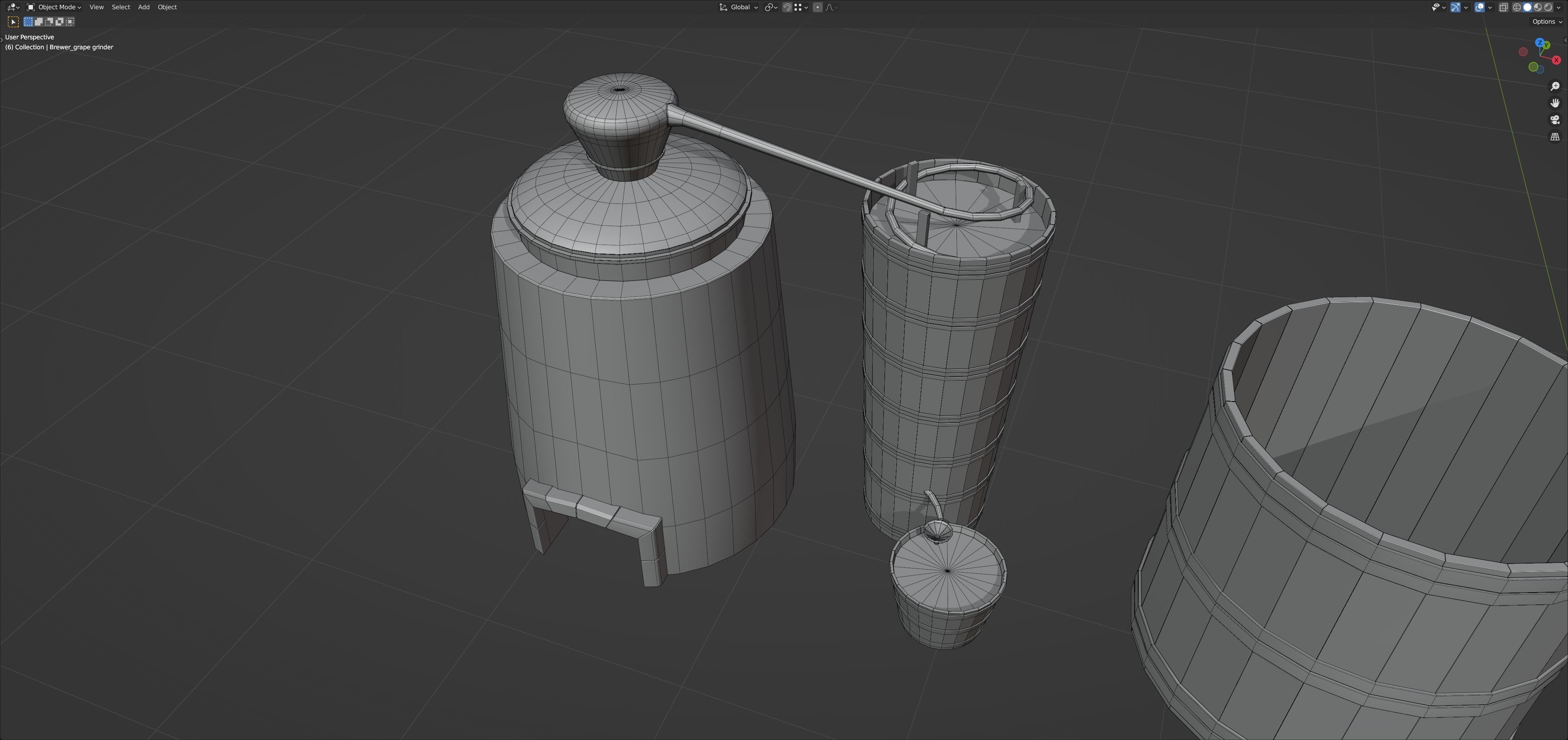 3D model Medieval brewery props VR / AR / low-poly | CGTrader