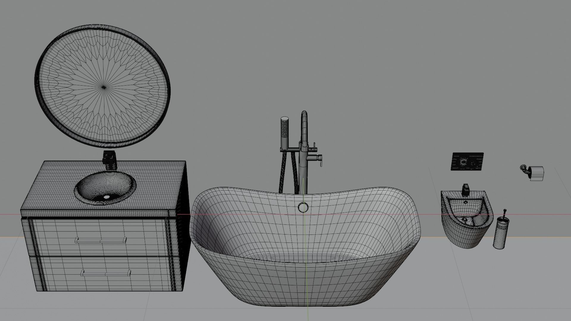 3D Sanitary ware and bathroom furniture model 3D model | CGTrader