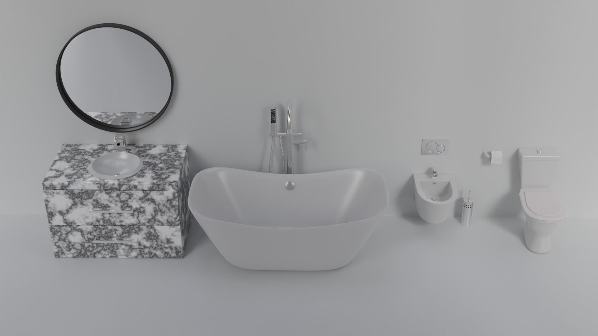3D Sanitary ware and bathroom furniture model 3D model | CGTrader