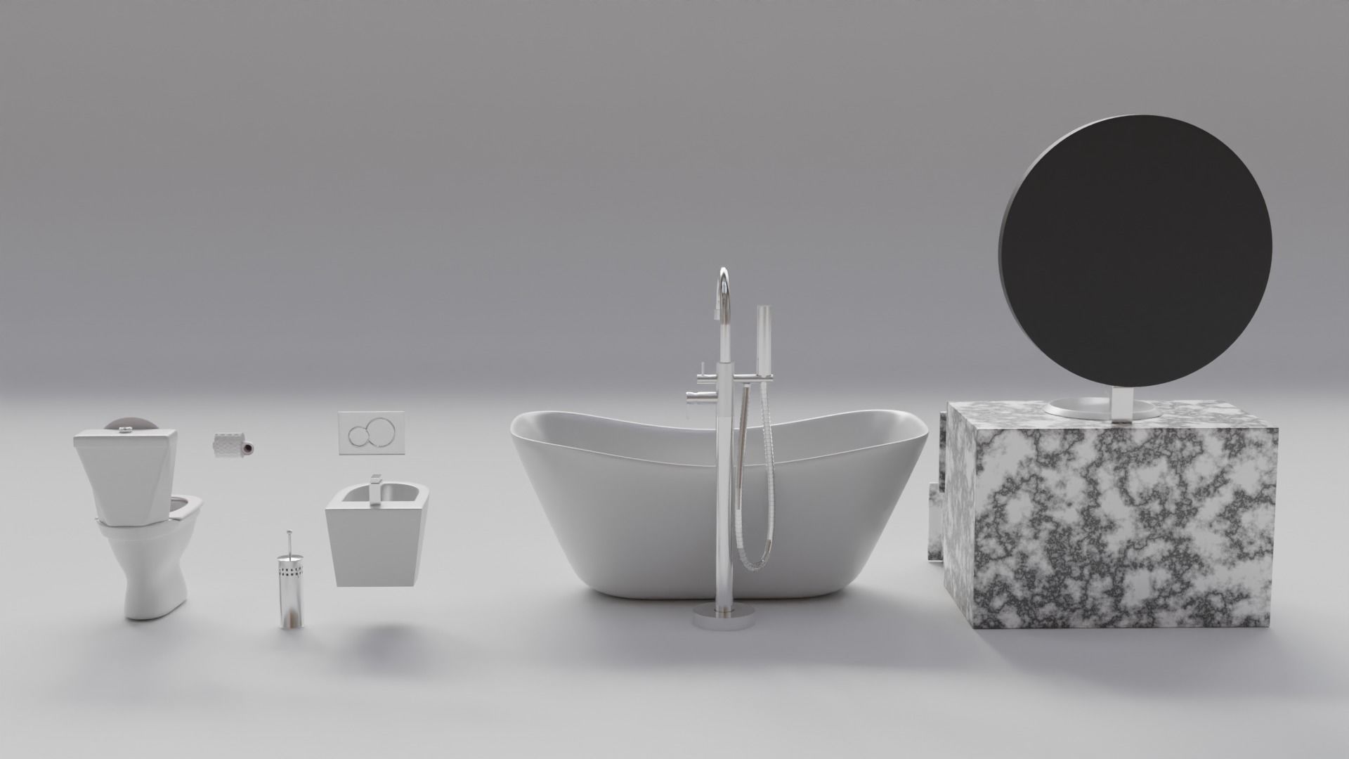 3D Sanitary ware and bathroom furniture model 3D model | CGTrader