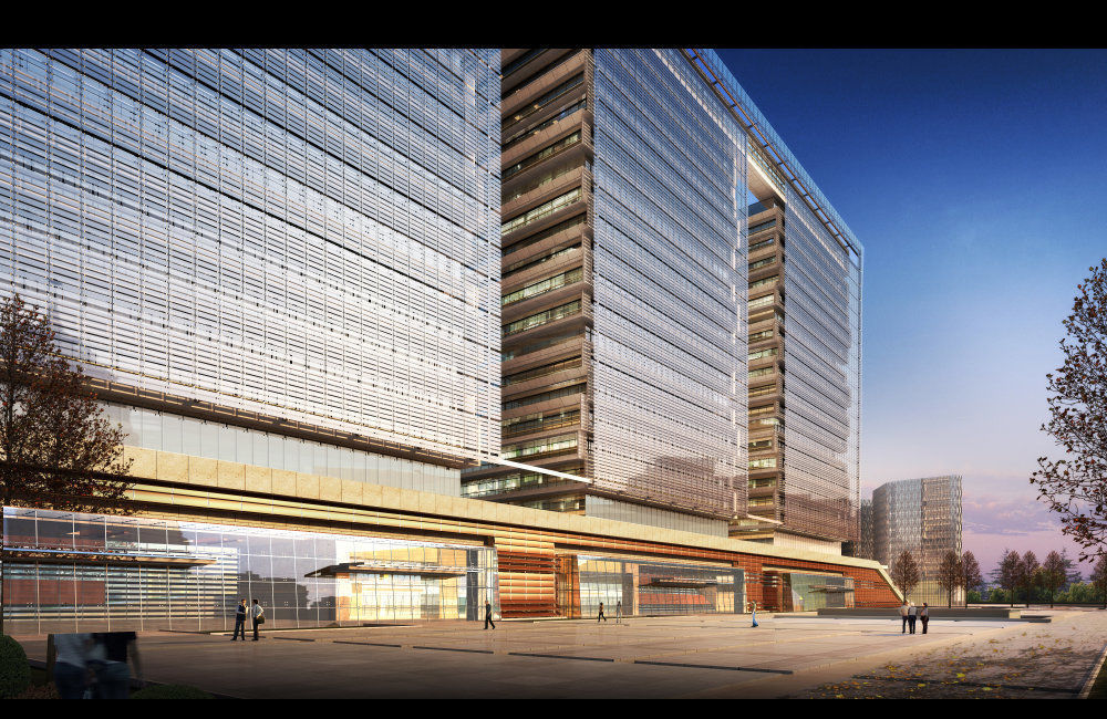 SU model of civic center square and government office building 3D model ...