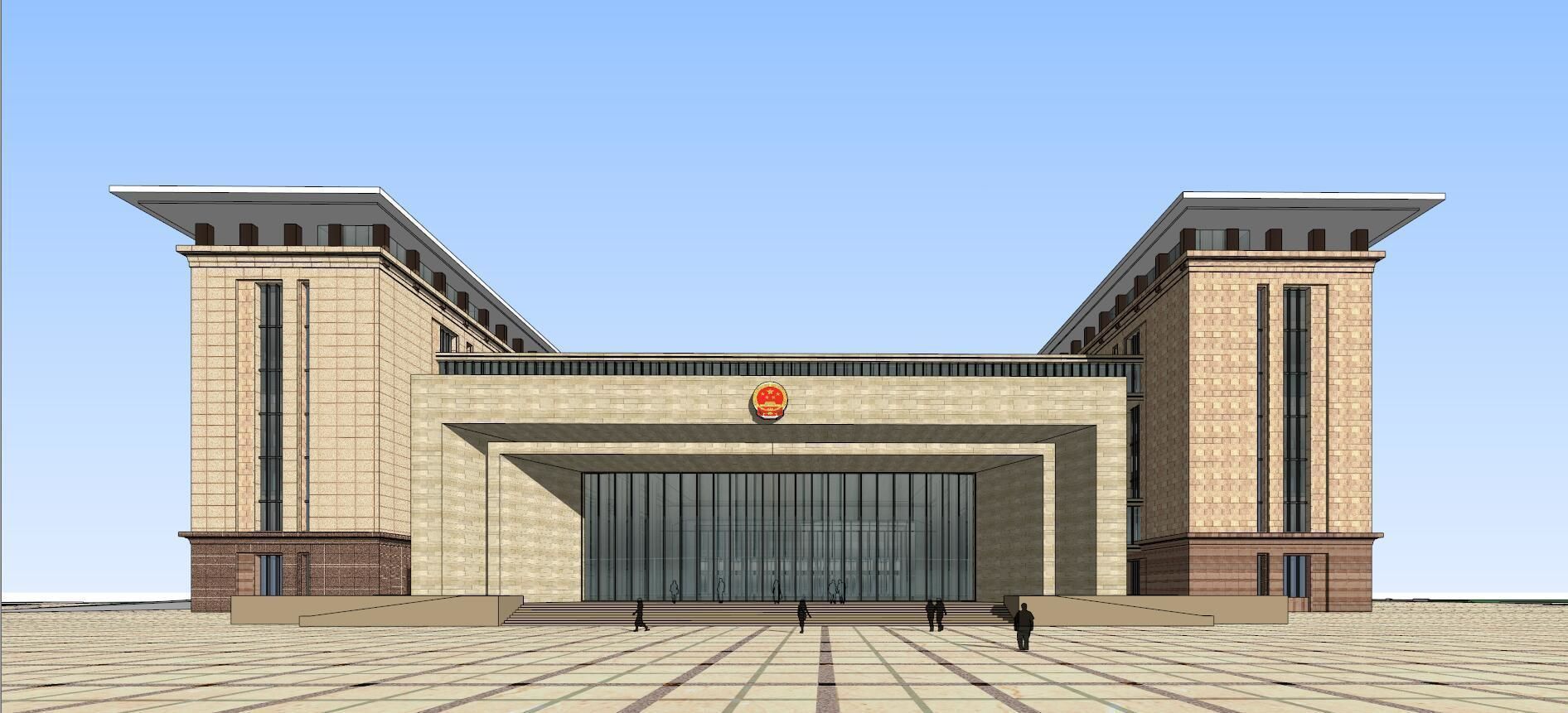 SU model of modern citizen service center office building 3D model ...