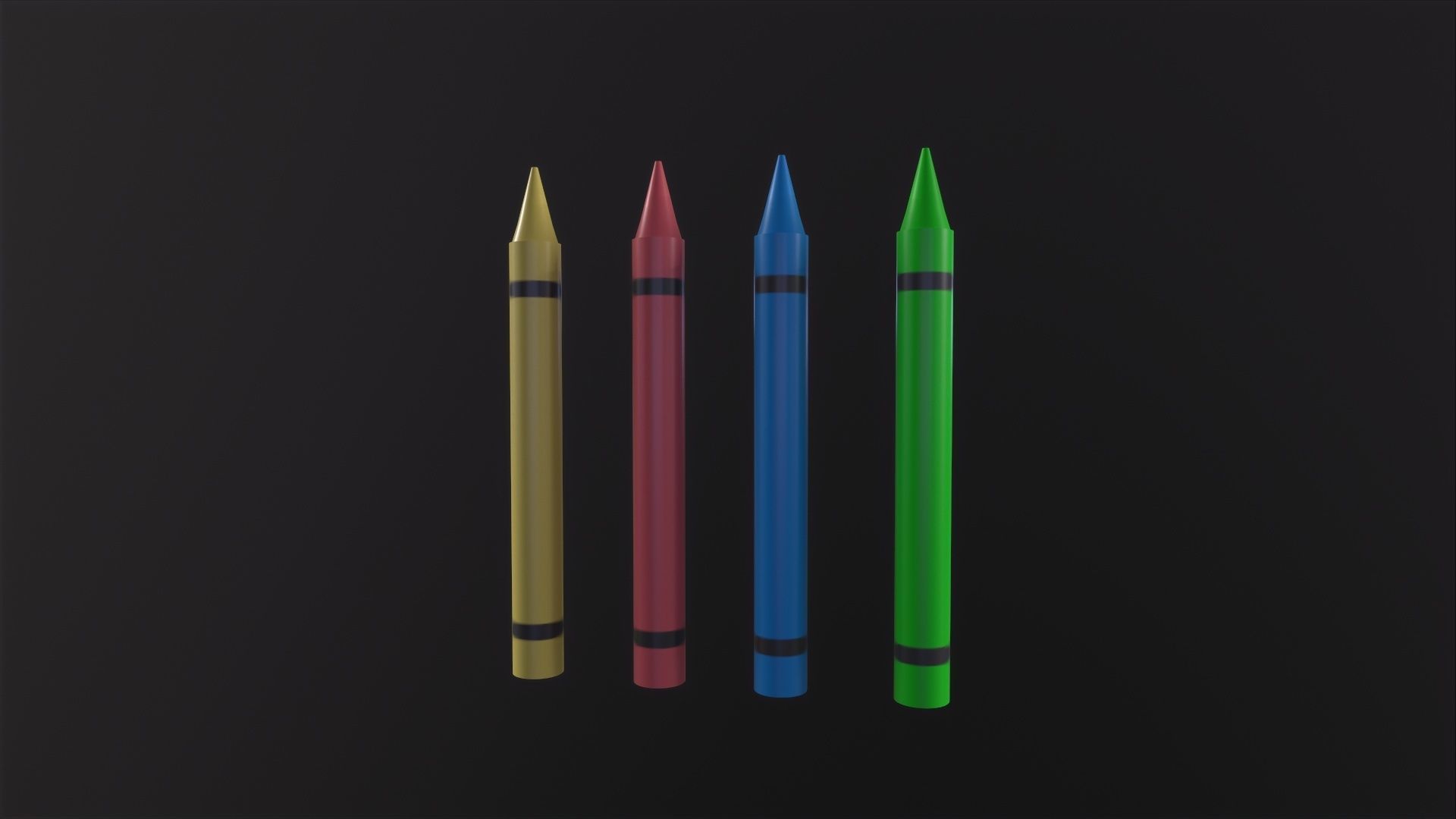 3D model Crayons crayon 3D Model VR / AR / low-poly | CGTrader