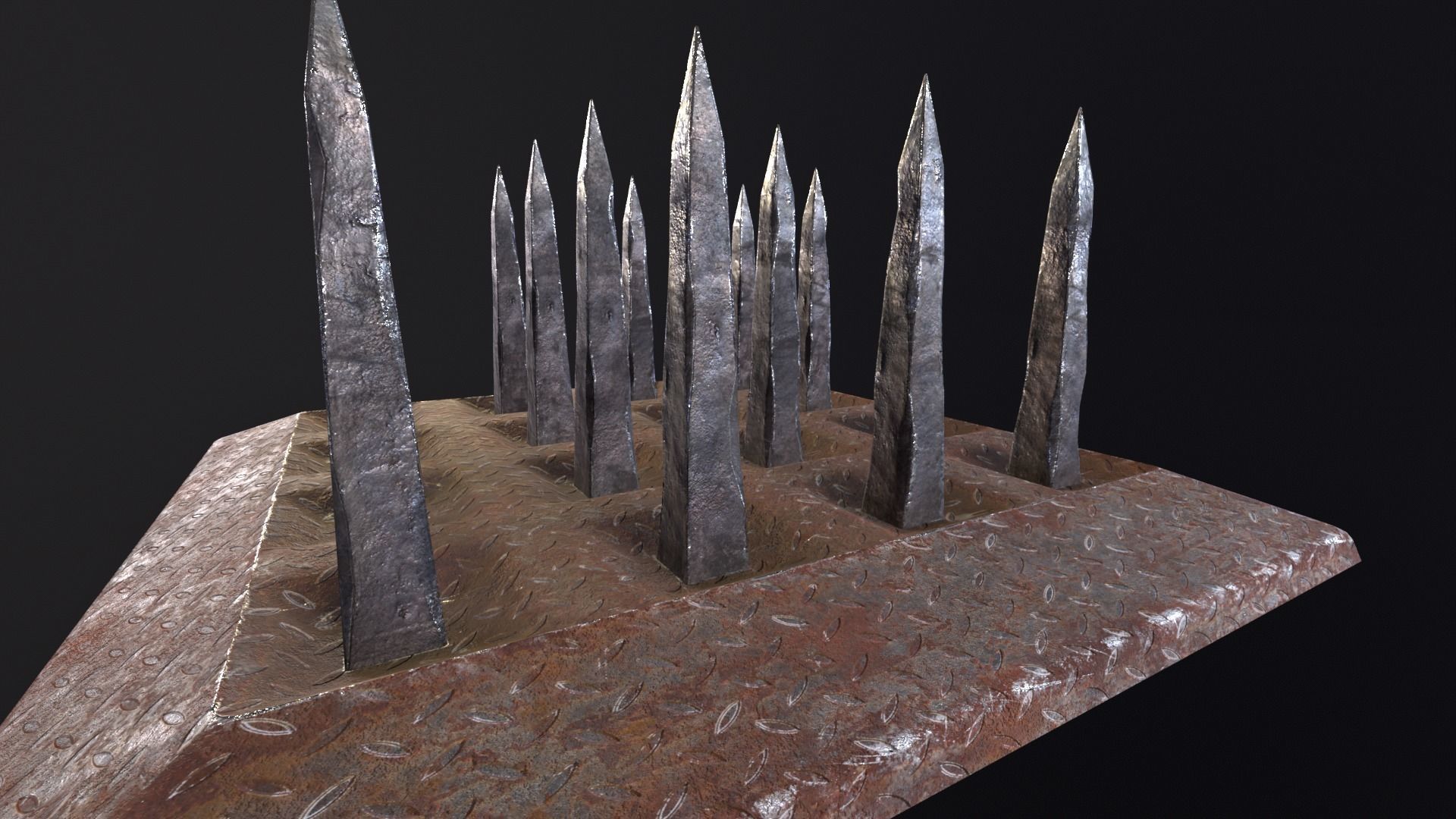 3D model Medieval Spikes Trap VR / AR / low-poly | CGTrader