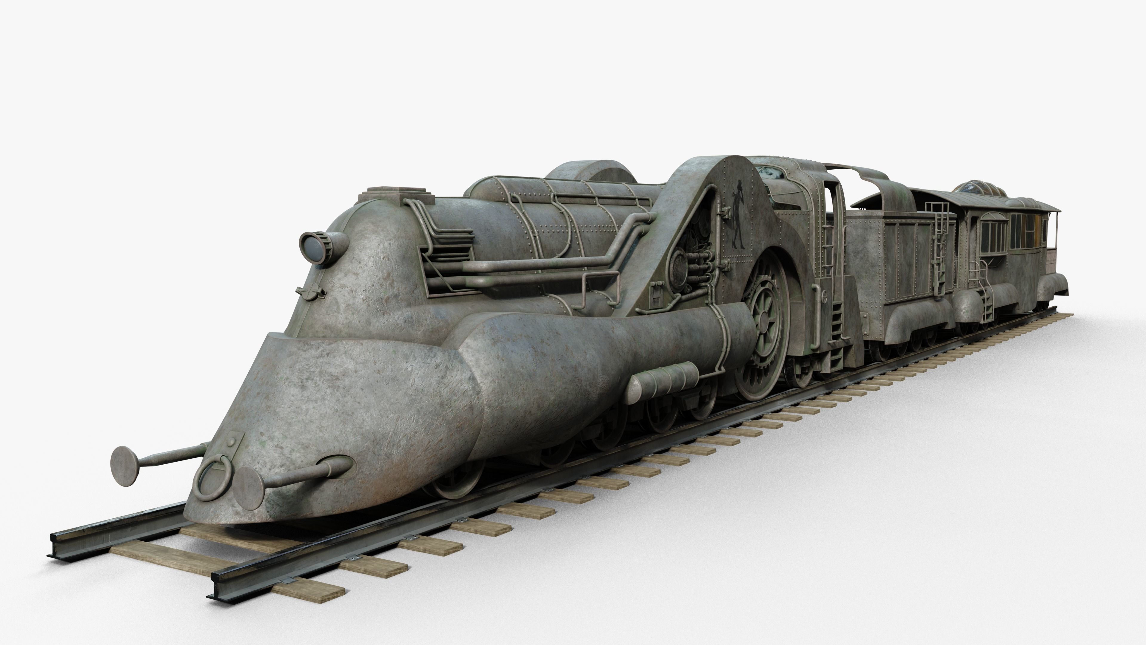 3D model Steampunk wind-up Train model VR / AR / low-poly | CGTrader