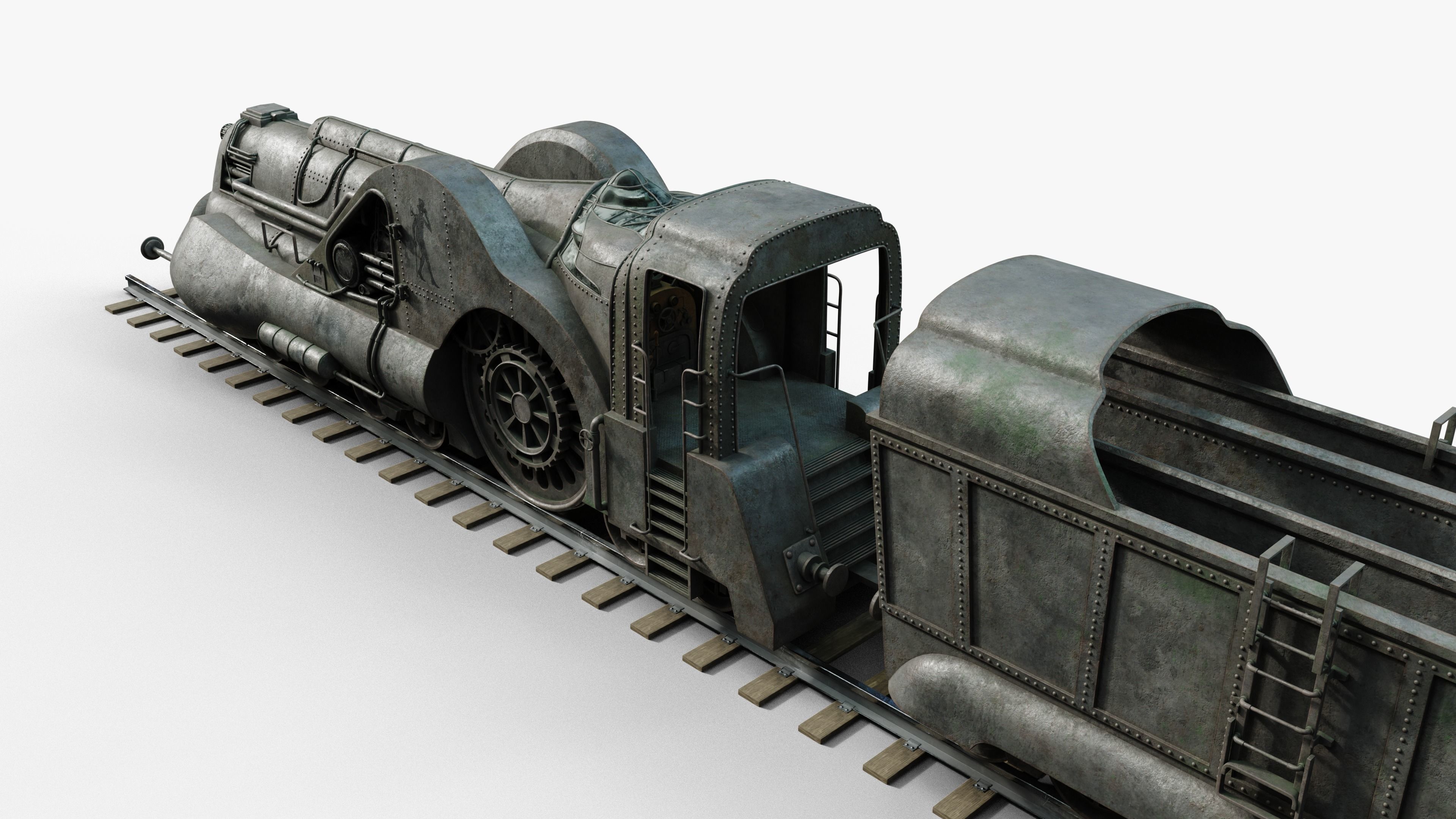 3D model Steampunk wind-up Train model VR / AR / low-poly | CGTrader
