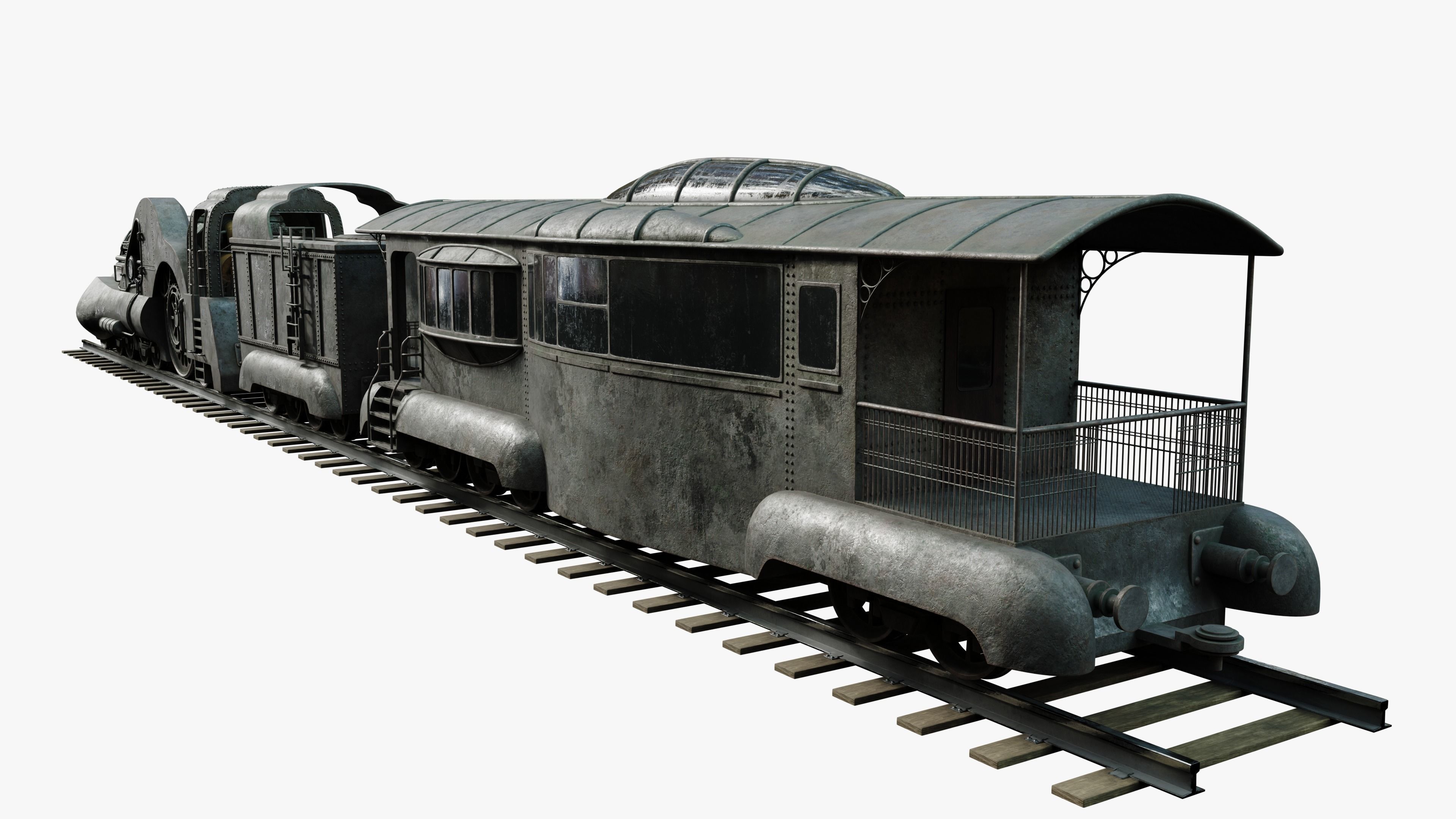 3D model Steampunk wind-up Train model VR / AR / low-poly | CGTrader