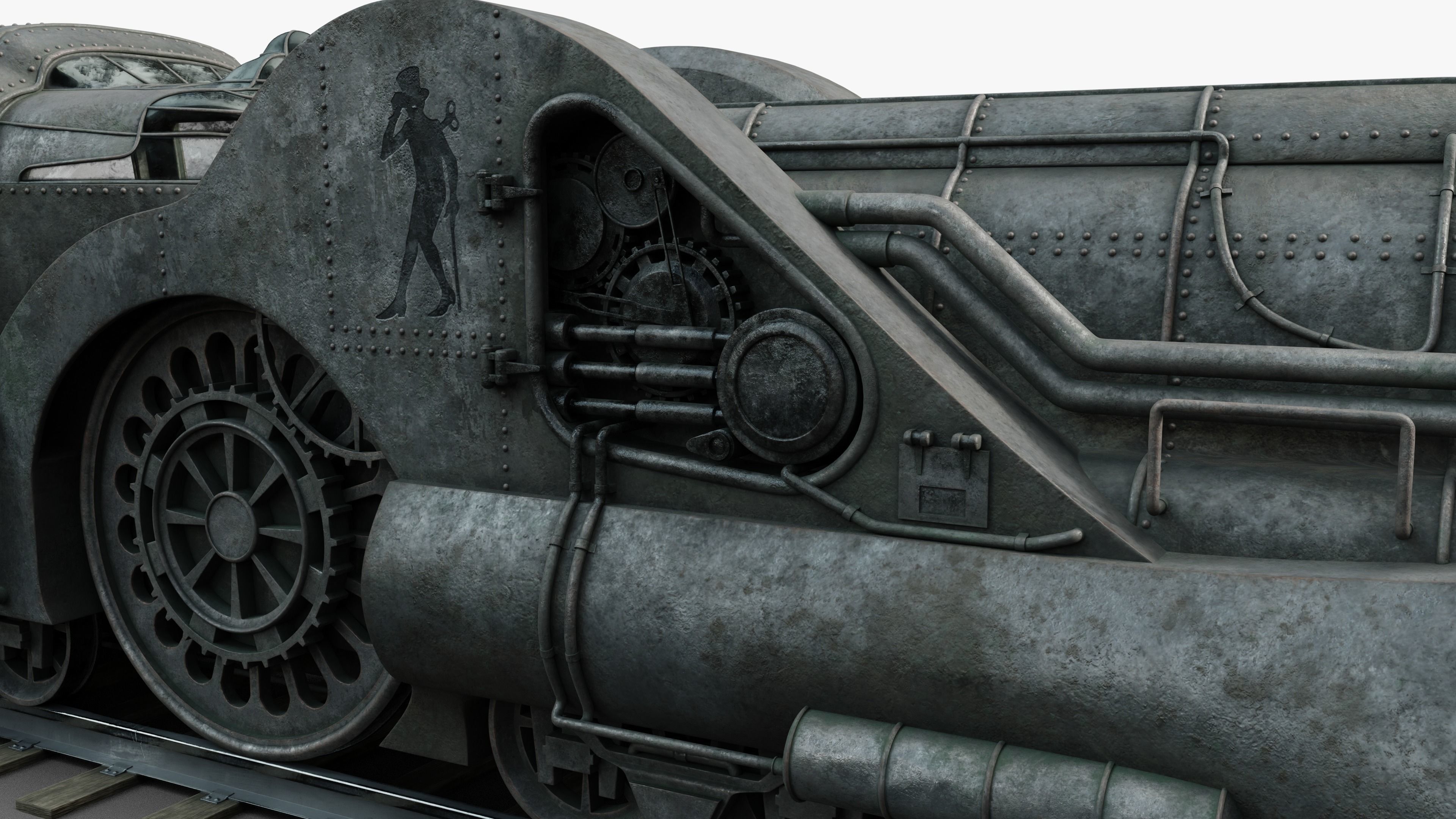 3D model Steampunk wind-up Train model VR / AR / low-poly | CGTrader