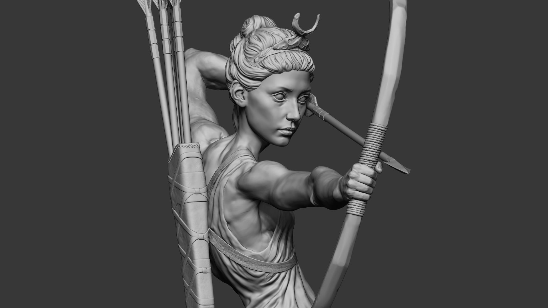 Artemis figure bust 3D model 3D printable | CGTrader
