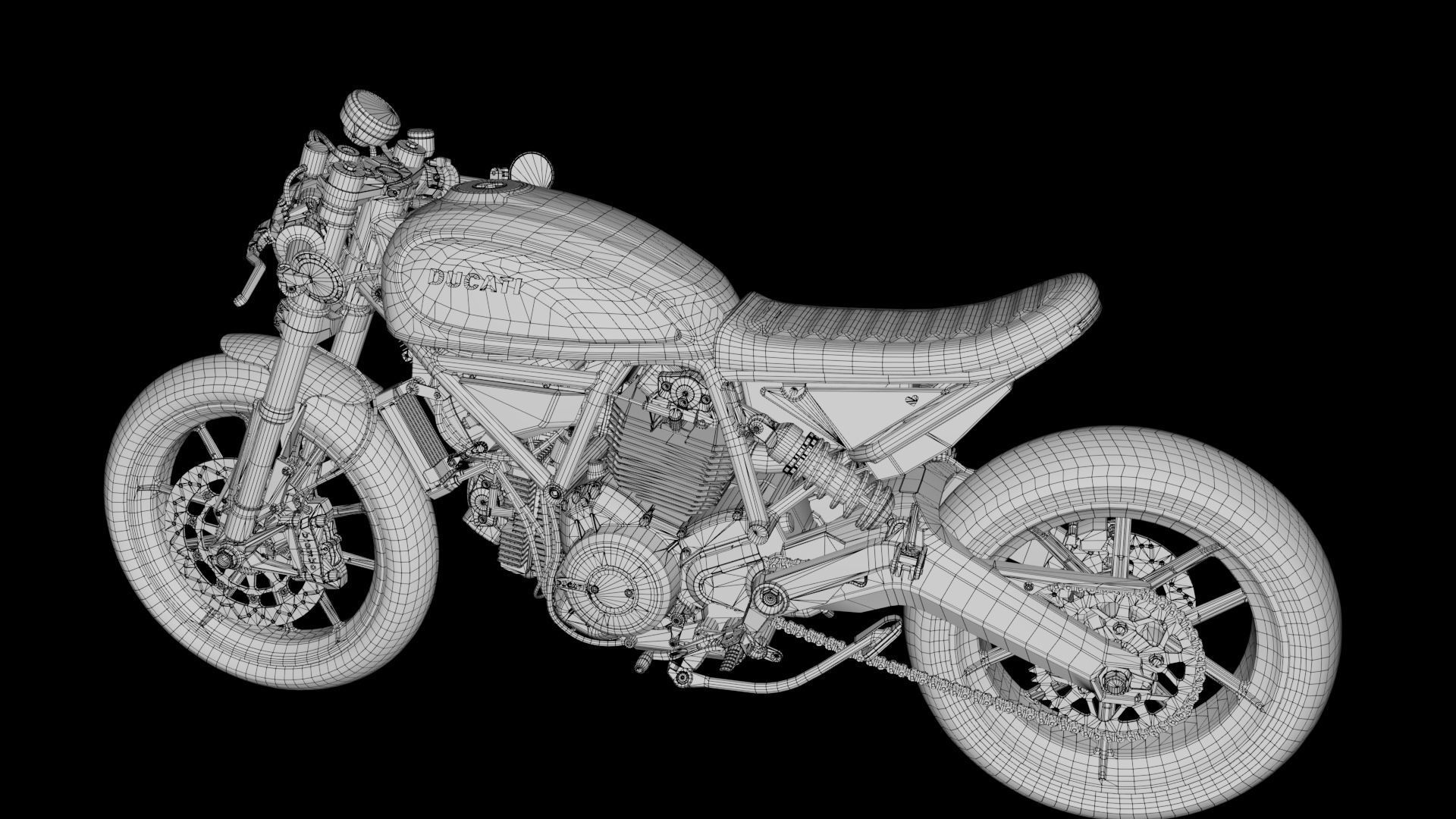 3D model Ducati Bike Trails - Scrambler Bike - Custom Ducati Scrambler ...
