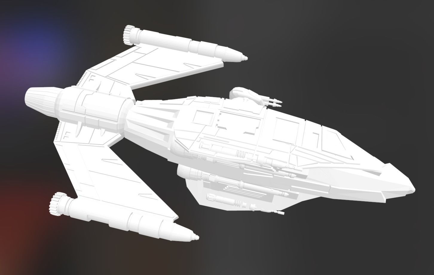 Skipray Blastboat - flight mode 3D model 3D printable | CGTrader