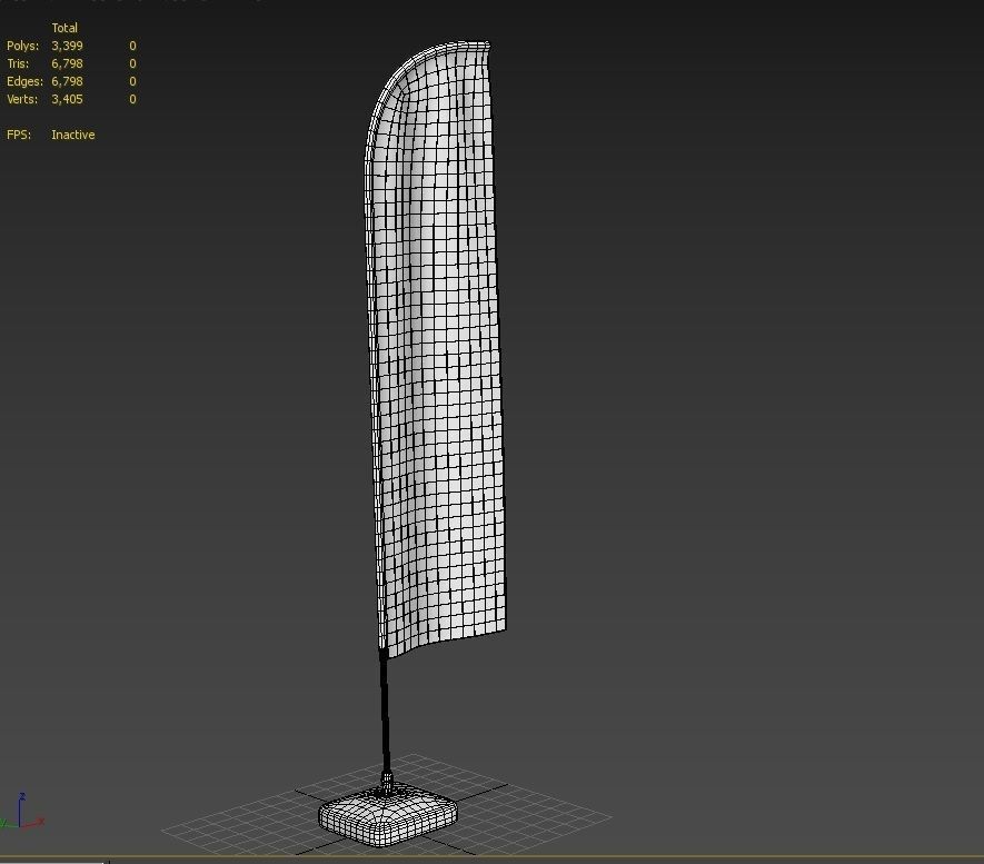 3D model Banner Flag 01B VR / AR / low-poly | CGTrader