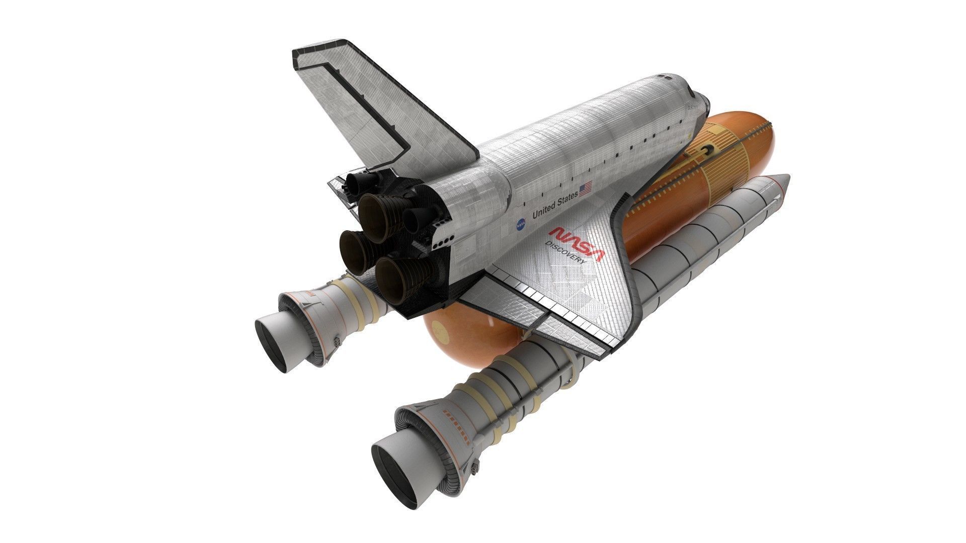 Space Shuttle Nasa shuttle rocket International SpaceStation 3D model ...