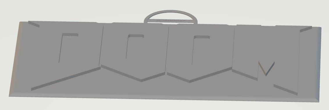 Doom Logo Keychain 3D model 3D printable | CGTrader