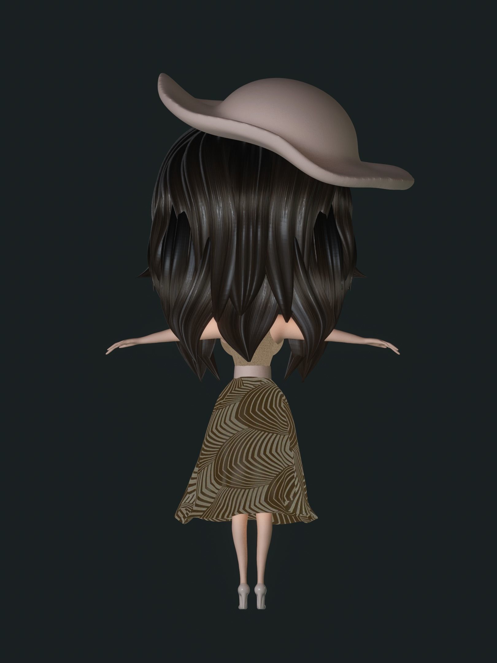 3D model Lady of the 50s VR / AR / low-poly | CGTrader