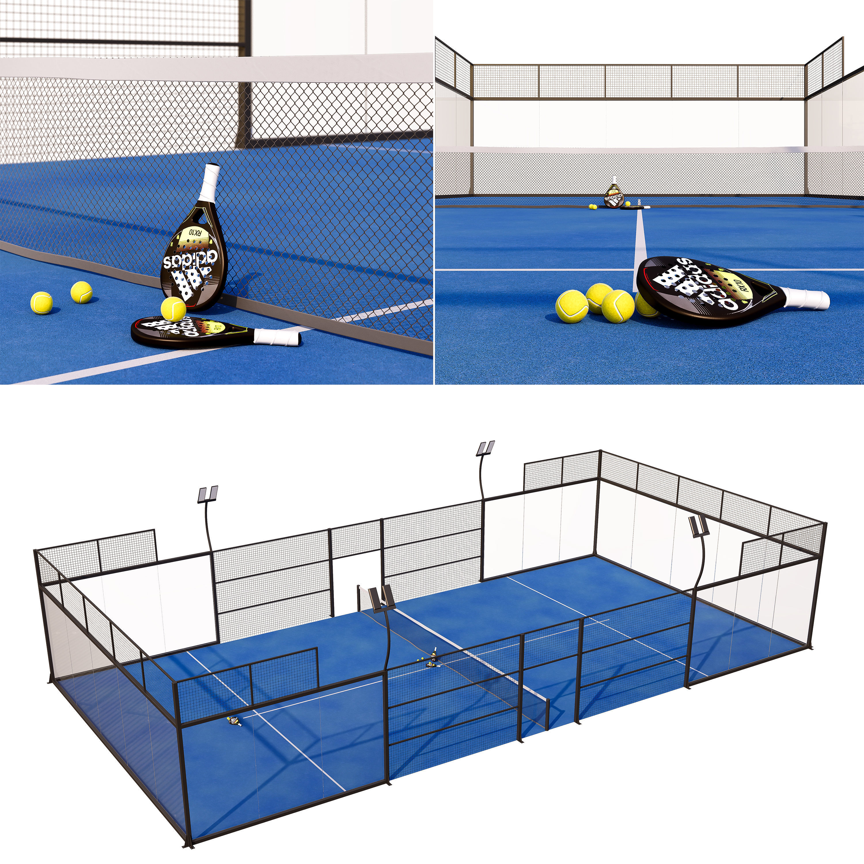 Padel 3D model | CGTrader
