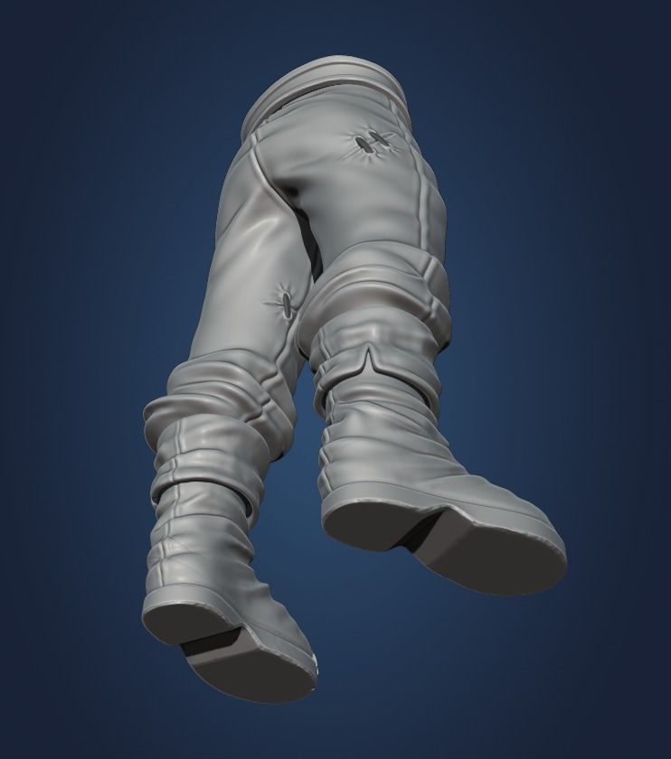 stylized pants and boots zbush file free 3D model | CGTrader