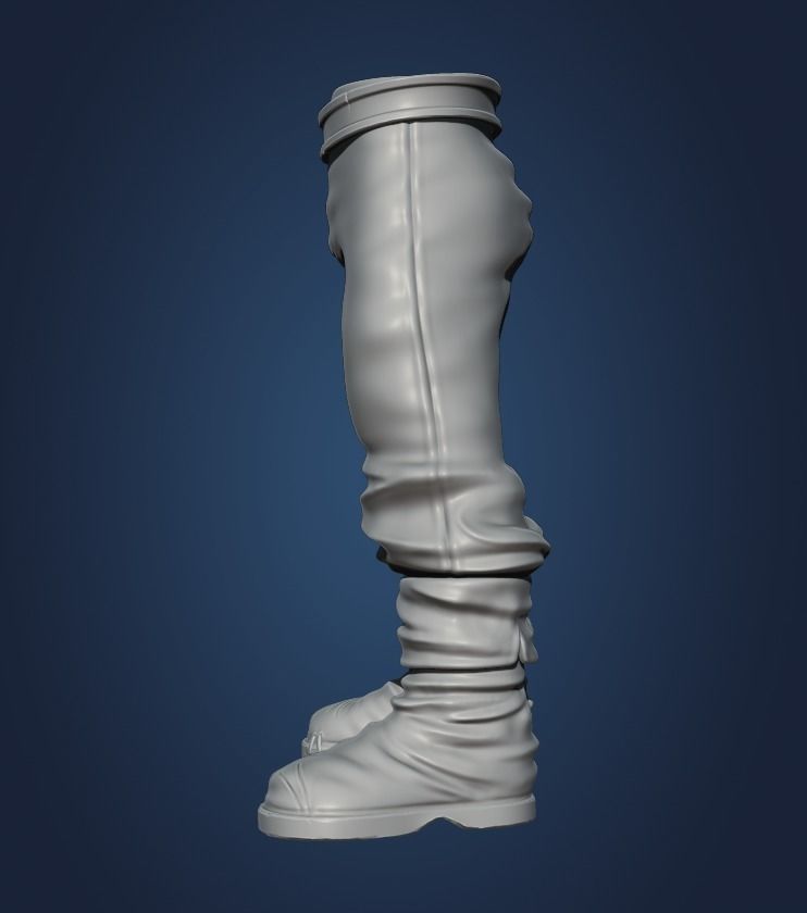 stylized pants and boots zbush file free 3D model | CGTrader