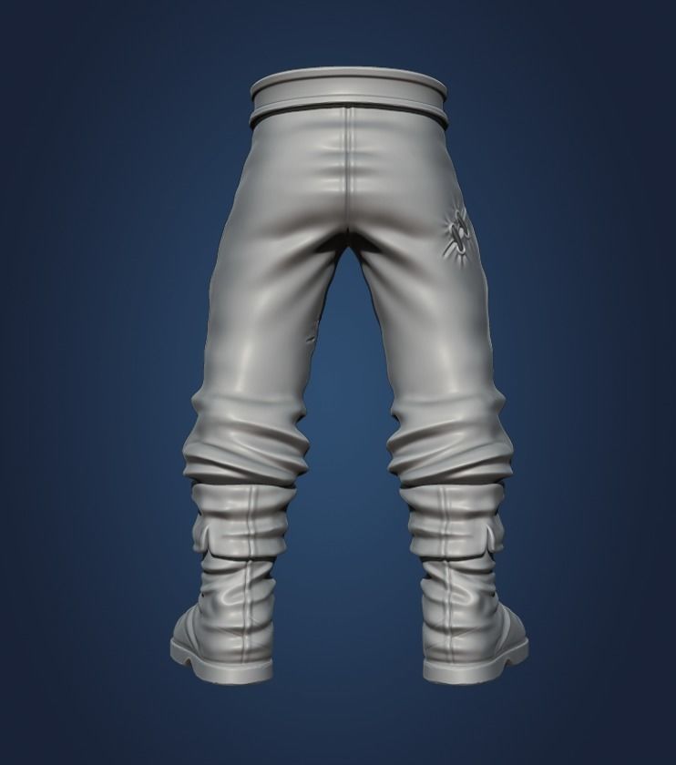 stylized pants and boots zbush file free 3D model | CGTrader