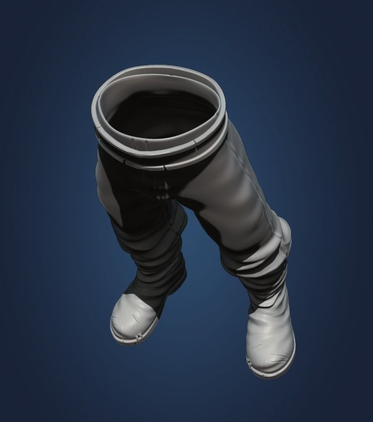 stylized pants and boots zbush file free 3D model | CGTrader