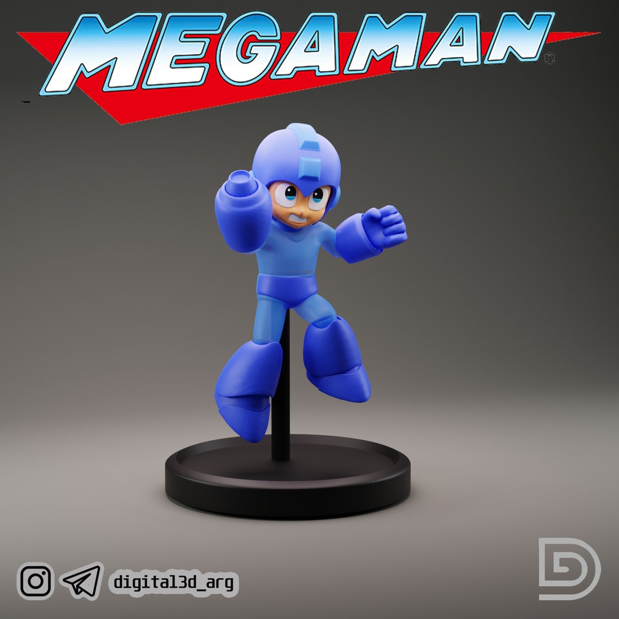 MEGAMAN FIGURE 3D model 3D printable | CGTrader