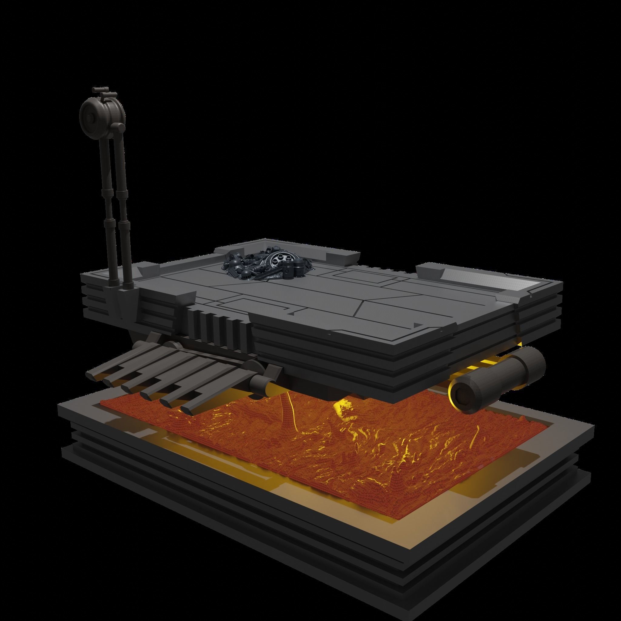 One12 Scale Lava Sciff 3D model 3D printable | CGTrader
