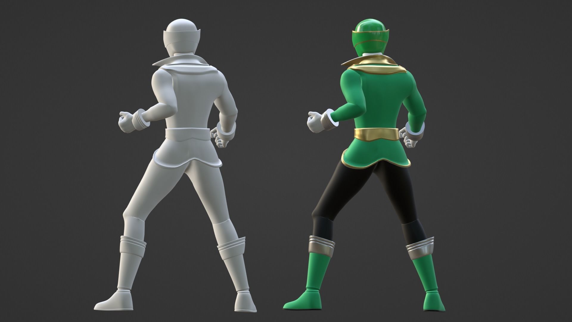 Green Pirate Ranger - Power Rangers Pirates 3D model rigged | CGTrader