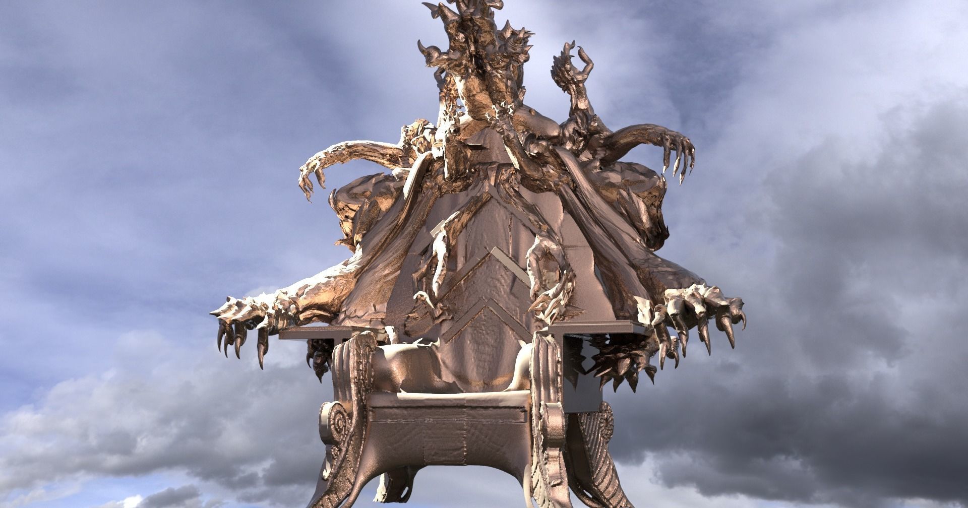 God Hand Throne 3D model | CGTrader