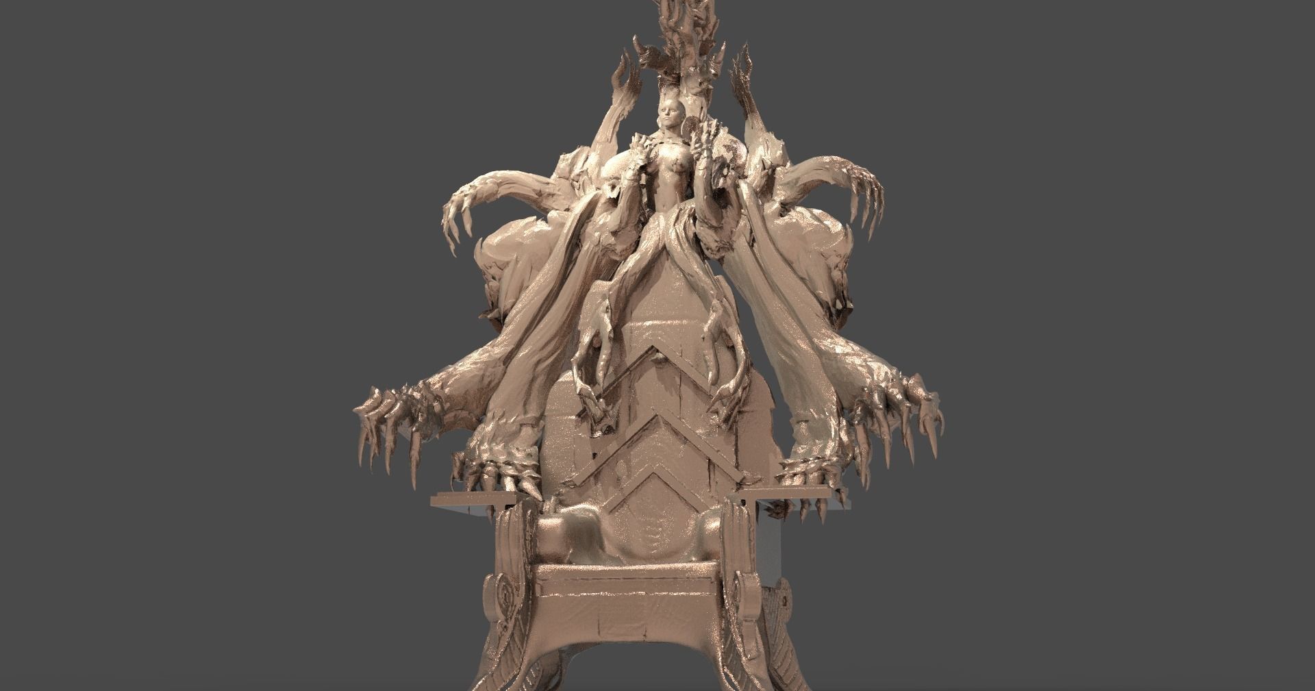 God Hand Demon throne 3D model | CGTrader