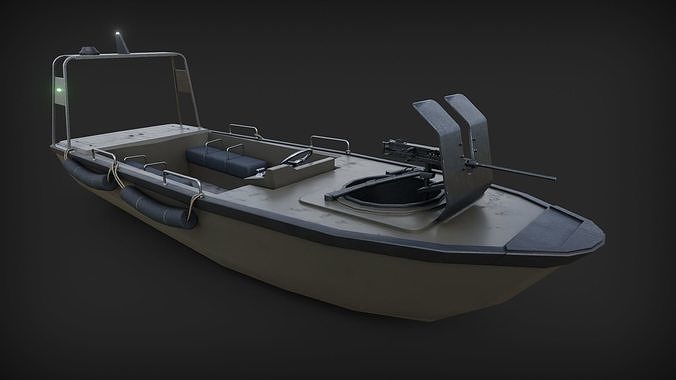 3D model Marine Military Boat VR / AR / low-poly | CGTrader