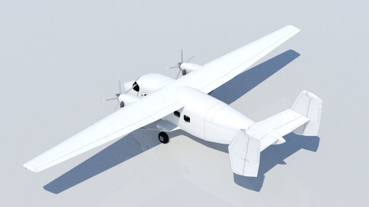 3D model PZL M28 Skytruck Static Low Poly VR / AR / low-poly | CGTrader