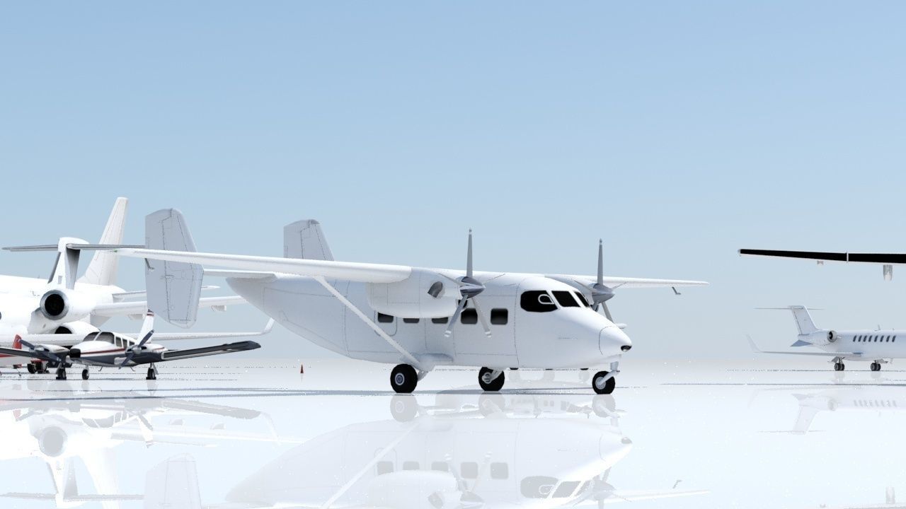 3D model PZL M28 Skytruck Static Low Poly VR / AR / low-poly | CGTrader