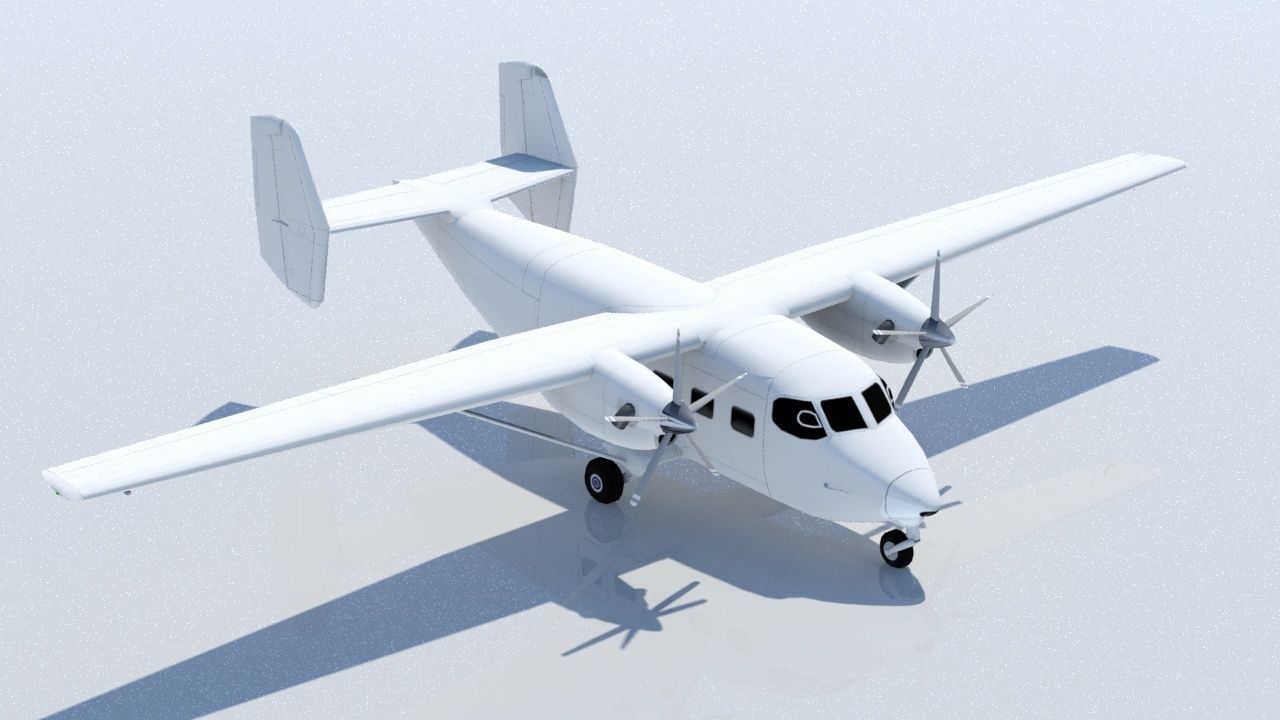 3D model PZL M28 Skytruck Static Low Poly VR / AR / low-poly | CGTrader