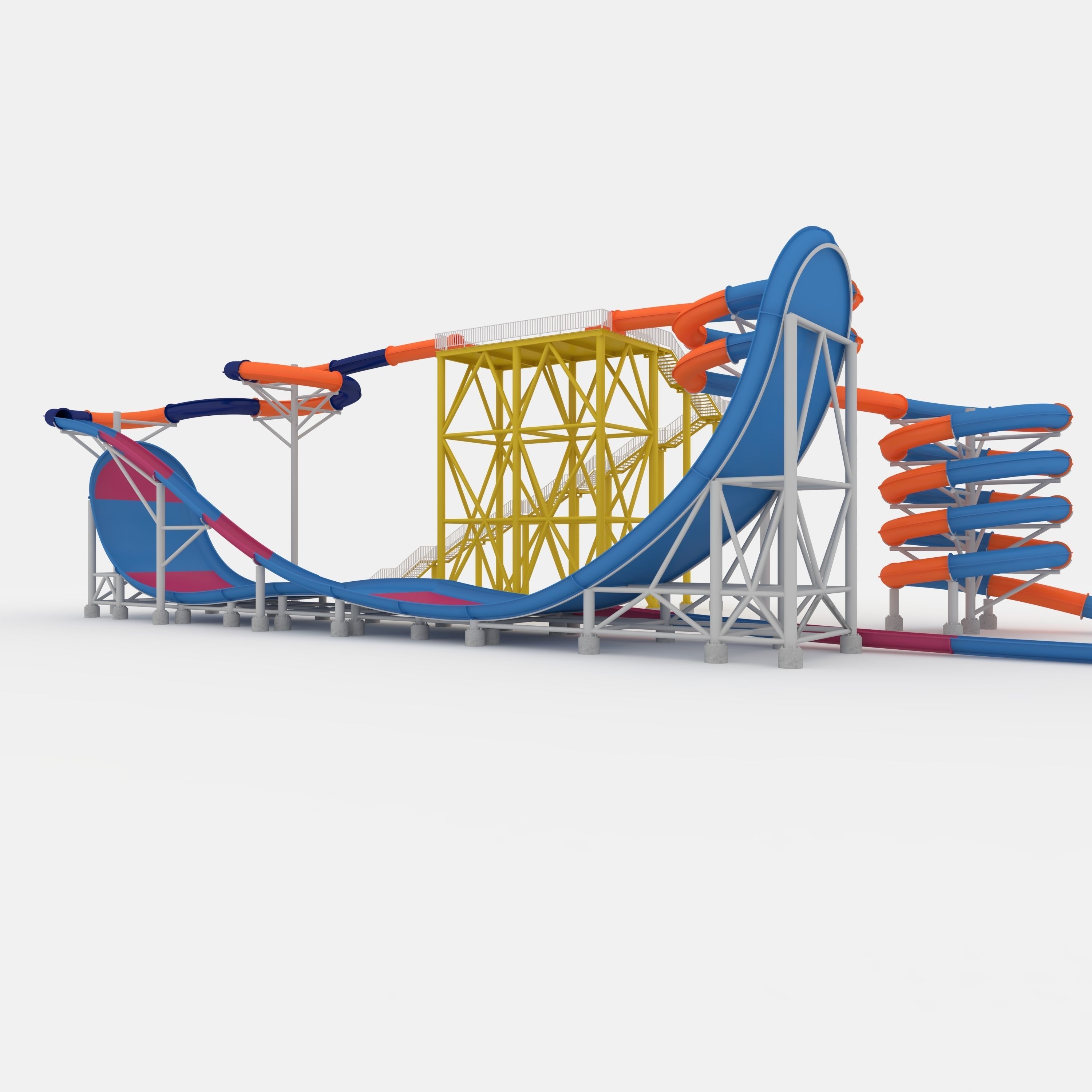 Waterpark Slide 8 3D model | CGTrader