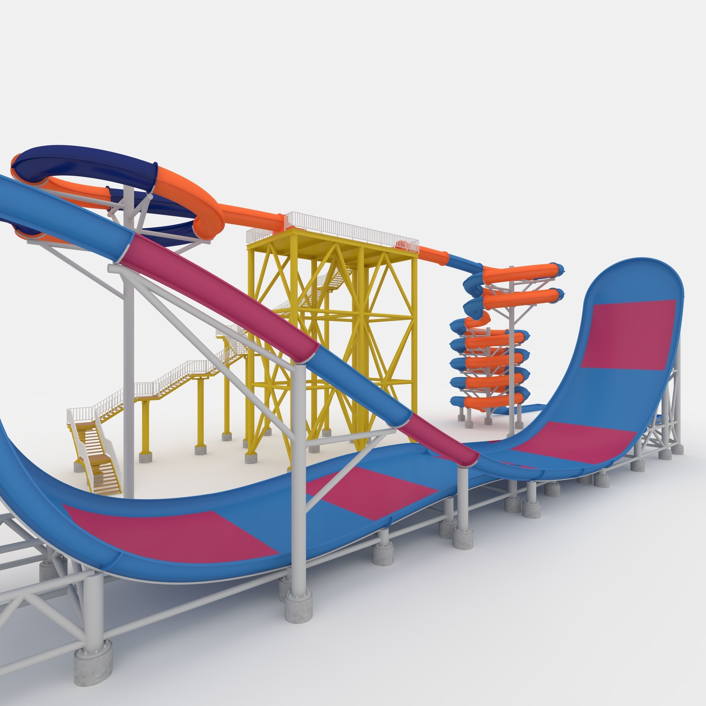 Waterpark Slide 8 3D model | CGTrader