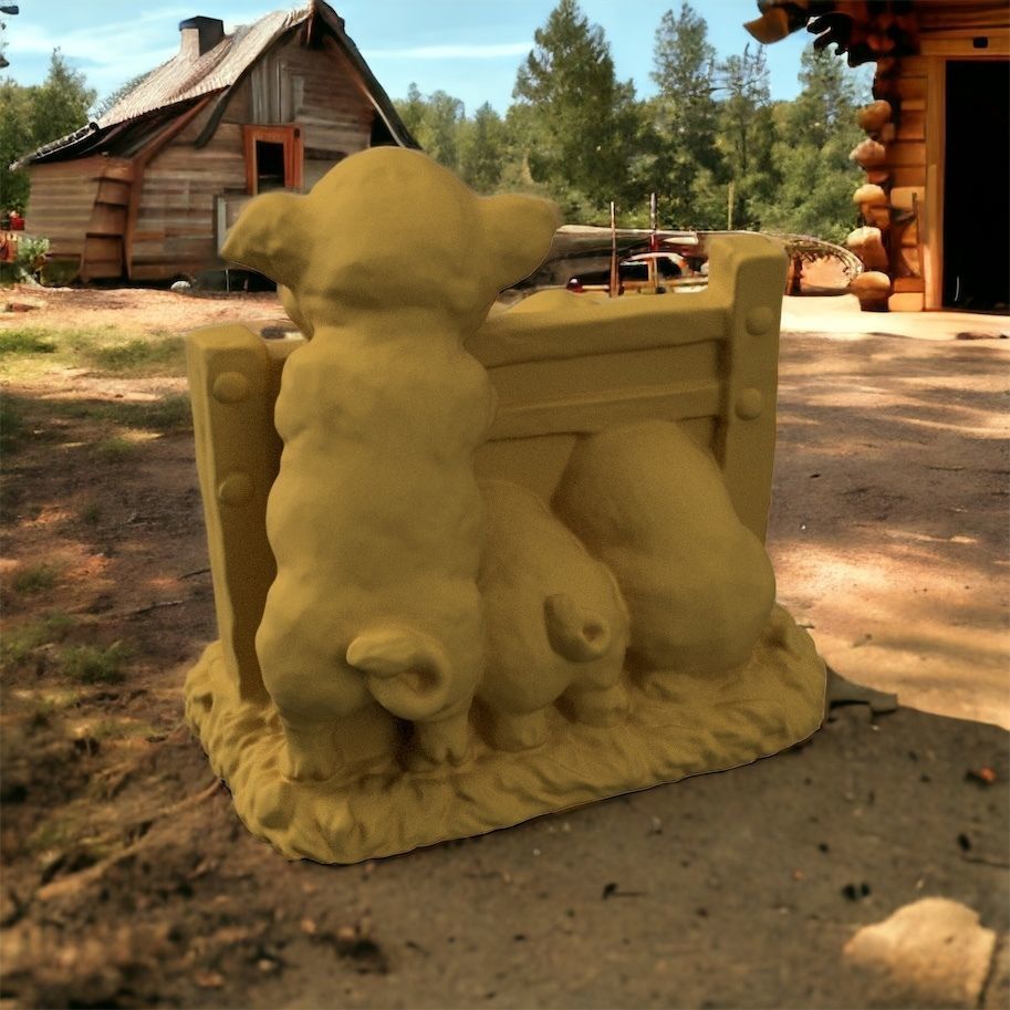 The 3 little pigs 3d print 3D model 3D printable | CGTrader