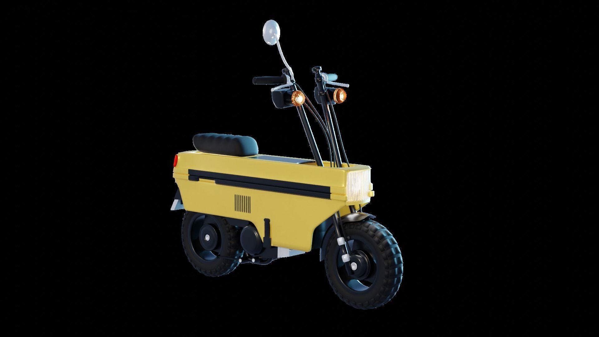 Honda Motocompo - Motorcycle Vehicle 3D model 3D model | CGTrader