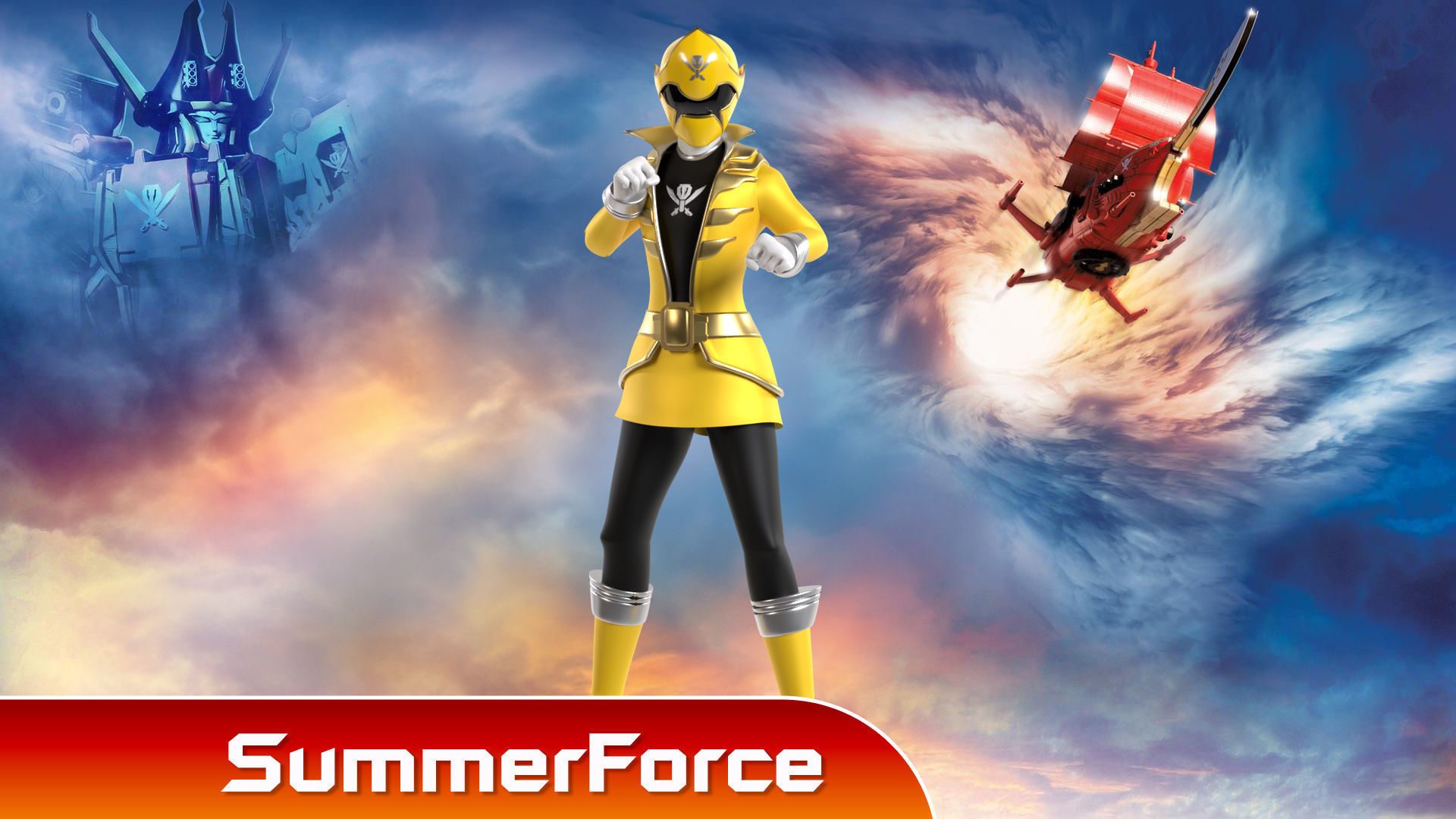 Yellow Pirate Ranger - Power Rangers Pirates 3D model rigged | CGTrader