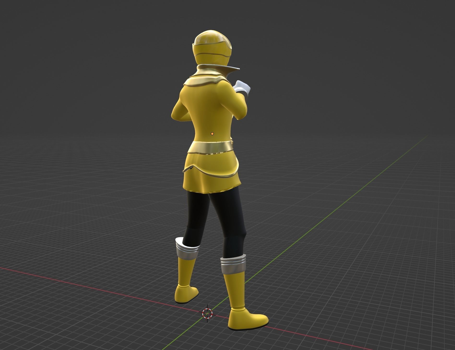 Yellow Pirate Ranger - Power Rangers Pirates 3D model rigged | CGTrader