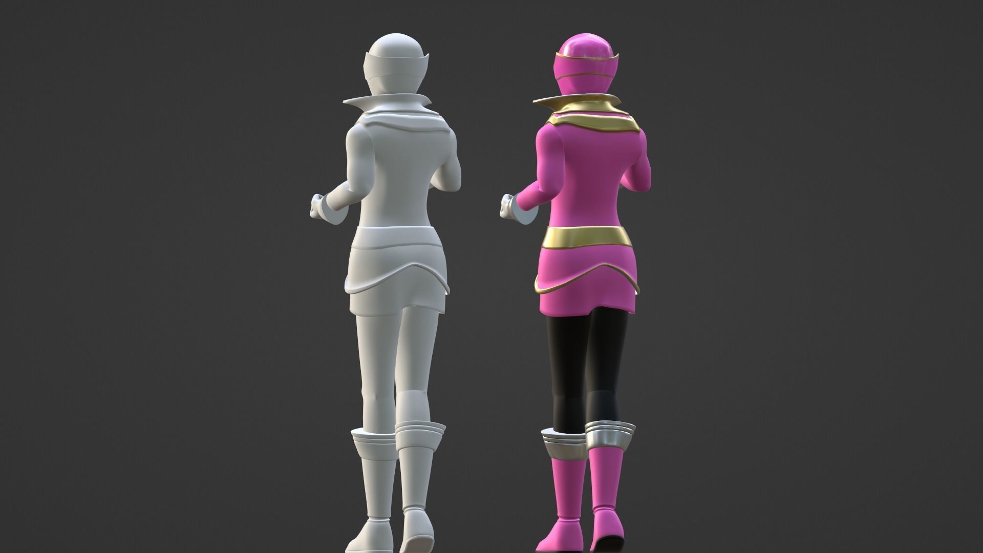 Pink Pirate Ranger - Power Rangers Pirates 3D model rigged | CGTrader