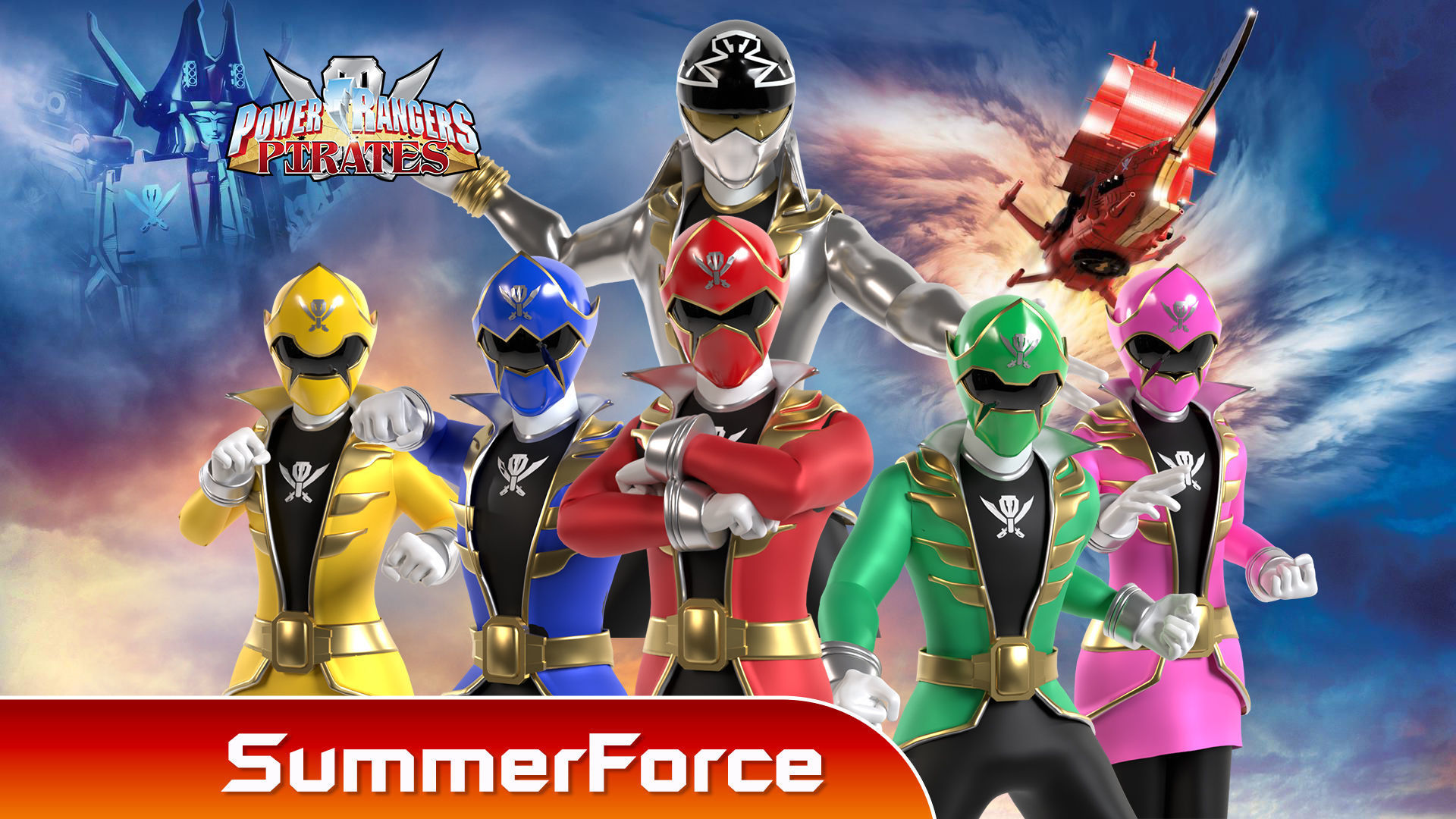 Silver Pirate Ranger - Power Rangers Pirates 3D model rigged | CGTrader