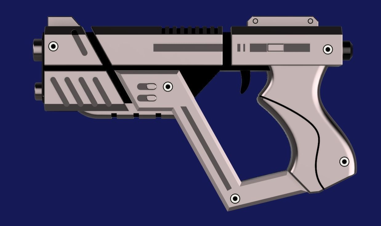 Mass Effect 2 - M4 Shuriken machine gun for cosplay 3D model 3D ...