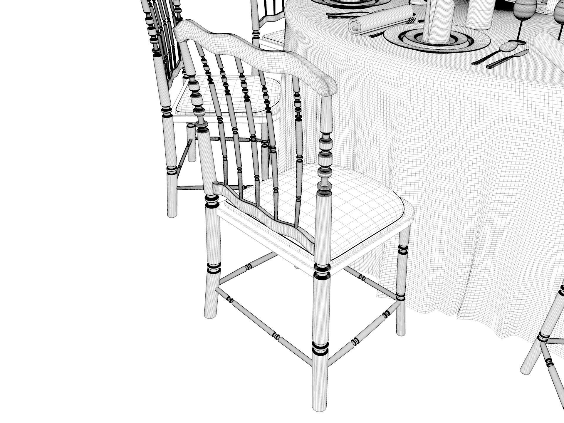 Wedding Hall Banquet Table 3D model | CGTrader
